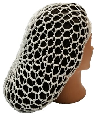 White Fishnet Hair Net Hairnet Slouchy Cover Cap Hat Rasta Dreadlocks ...
