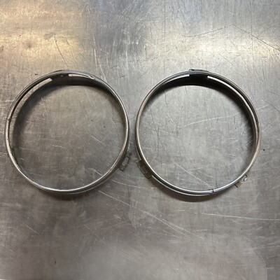 1960-1965 Ford Ranchero Headlight Rings, Stainless Steel, Used | eBay