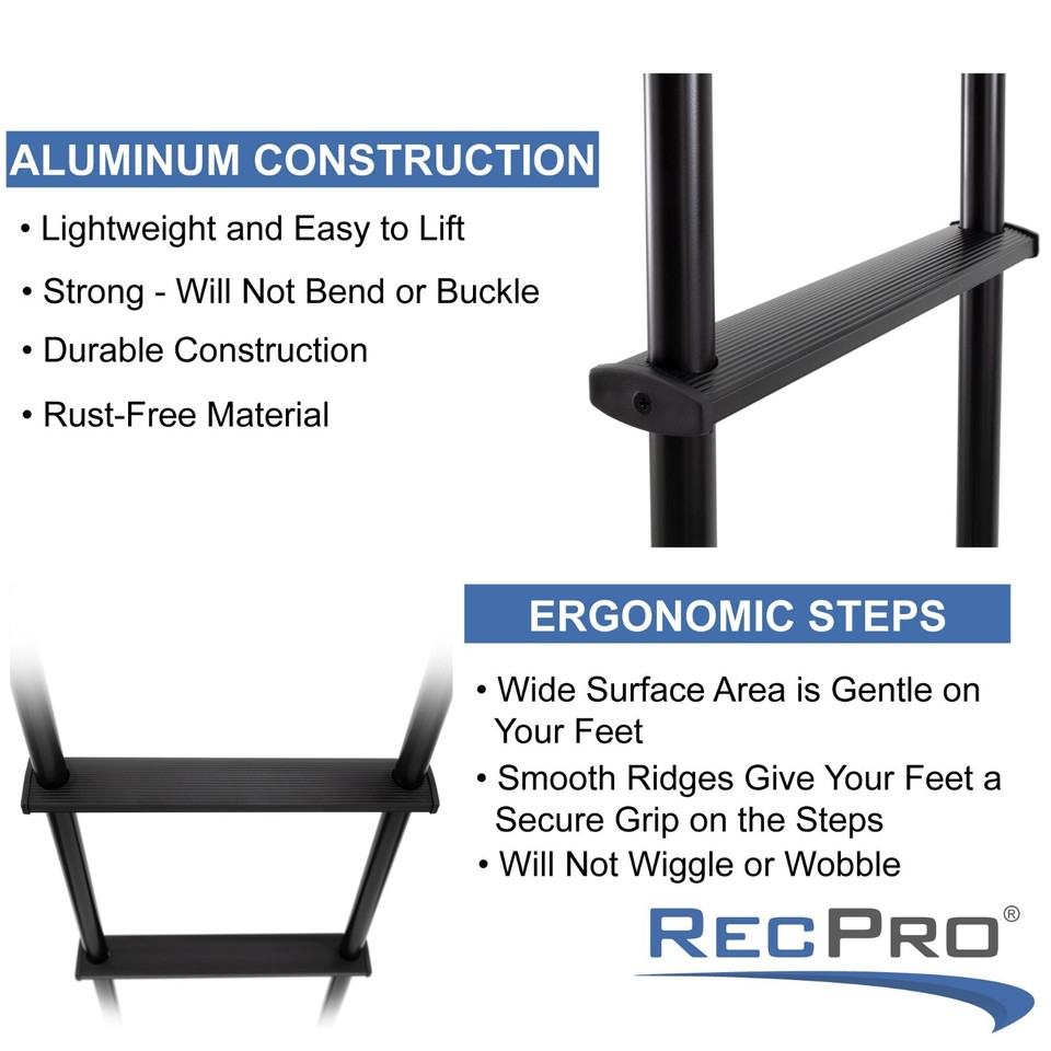 RecPro Universal RV Ladder Extension for RV Exterior Ladders | 3 Step ...