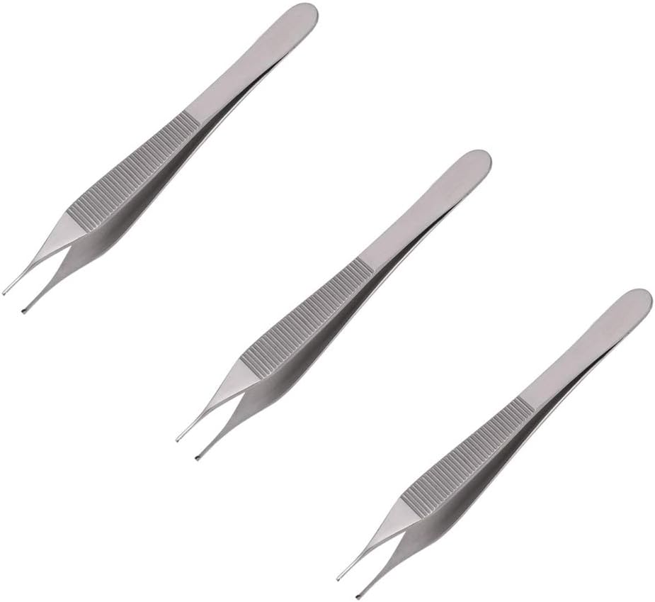 Set of 3 Adson Tissue Forceps 1X2 Teeth 4.75Surgical Plastic Surgery ...