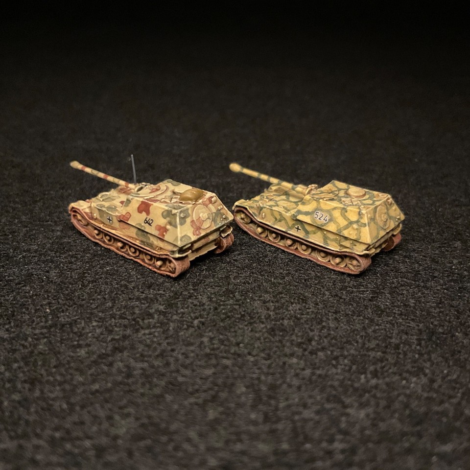 2x PAINTED GHQ 6mm 1/285 Micro Armour German ELEFANT TANKS • 06HP ...