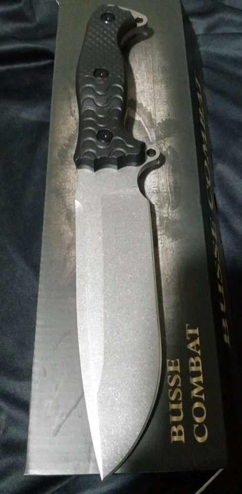 Busse Combat NMSFNO. Black G-10 Handle DC53 Blade Razor Sharp ...