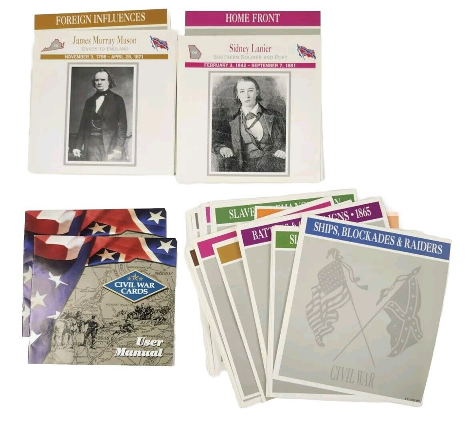 373 Civil War Cards Atlas Editions + Box + 30 Extra Index Cards & 2 ...