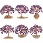 Natural Crystal Tree Copper Money Tree with Agate Slice Base for Luck ...