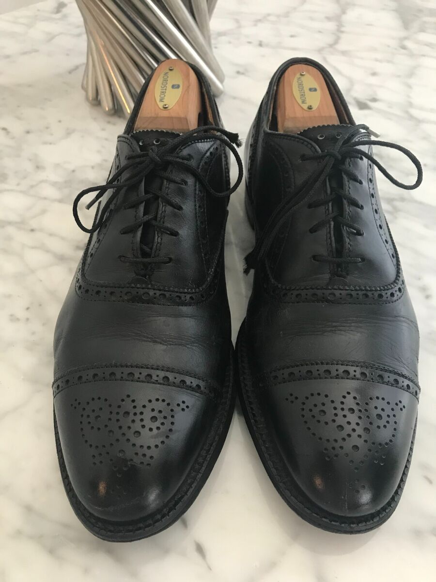 $668 ALDEN 909 Medallion Perf Tip Bal Cap Toe Oxford Black $668 ALDEN 909 Medallion Perf Tip Bal Cap Toe Oxford Black