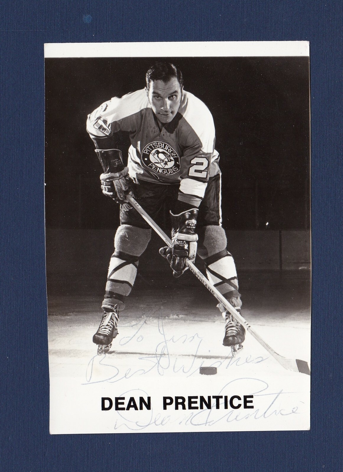 Dean Prentice signed Pittsburgh Penquins vintage snap-shot photo | eBay