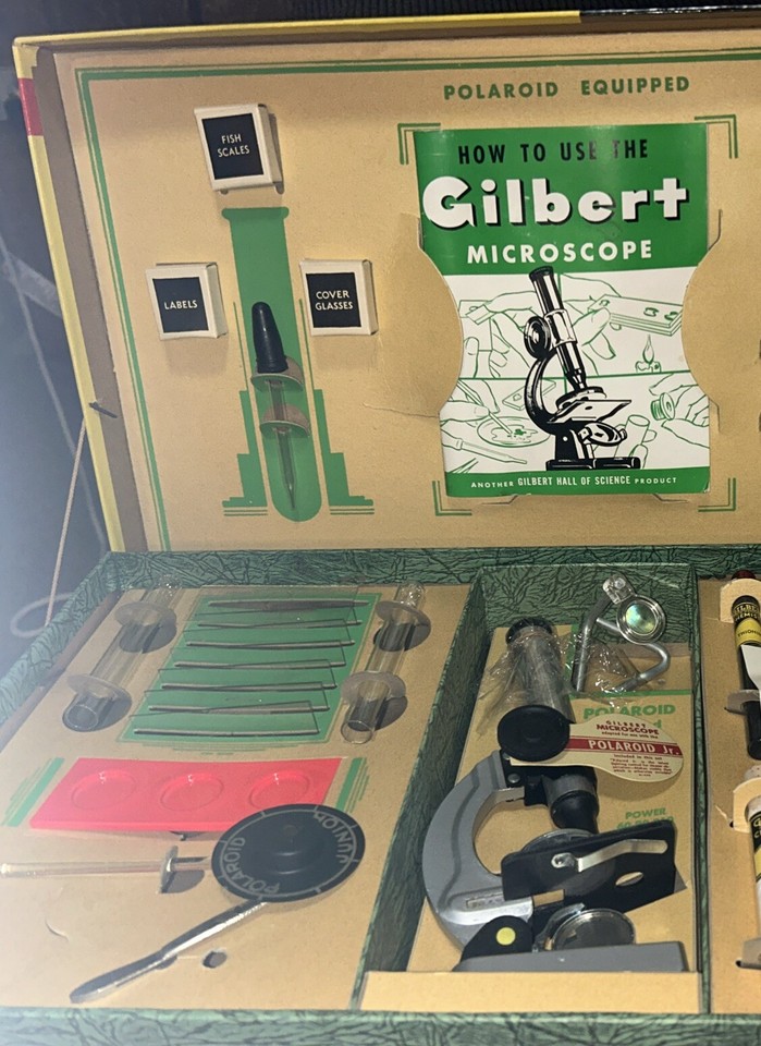 1938 A.C. Gilbert Number 8 Microscope Set in cardboard box. Excellent condition | eBay