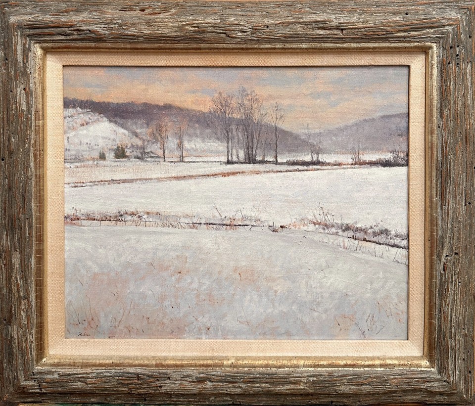21th Century American landscape artist Peter Poskas "Winter Scene" | eBay