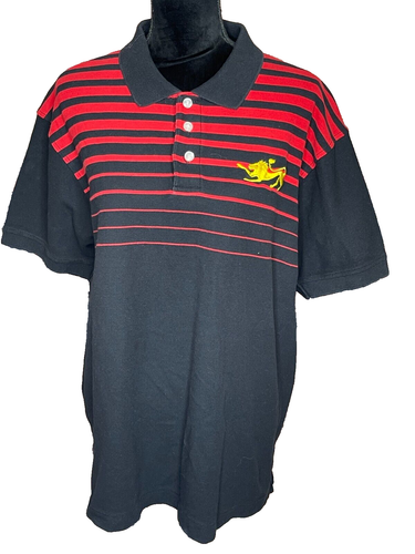 Kani Gold Mens Fitted Polo Shirt red black striped Size XXL | eBay