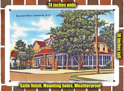 Metal Sign - North Carolina Postcard - Riverview Hotel, Jacksonville, N ...