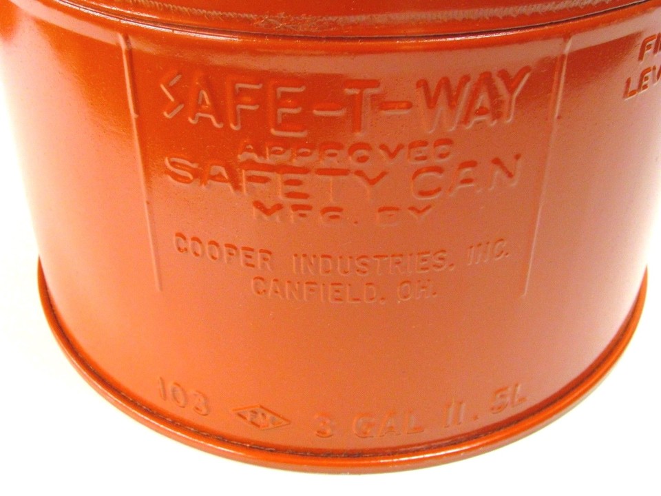 NEW! SAFEWAY PRODUCTS SAFE-T-WAY 3-Gallon SAFETY GAS CAN, No. 103 | eBay