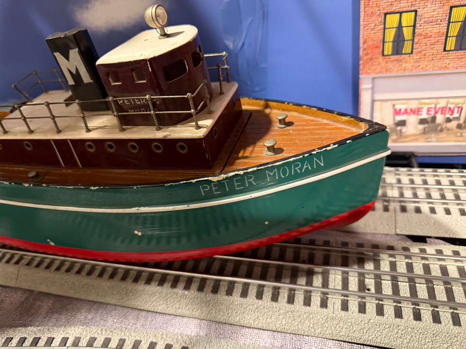 Vintage 1950's Motorized Peter Moran Tugboat - Battery Operated - Moen ...