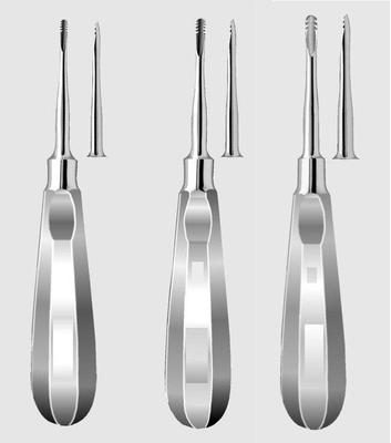 3 LINDO-LEVIEN LARGE MEDIUM SMALL STRAIGHT BARBED EDGE DENTAL TOOTH ...