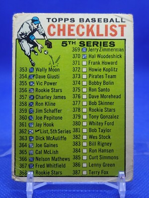 1964 Topps Checklist Checklist 5th Series #362 Poor | eBay