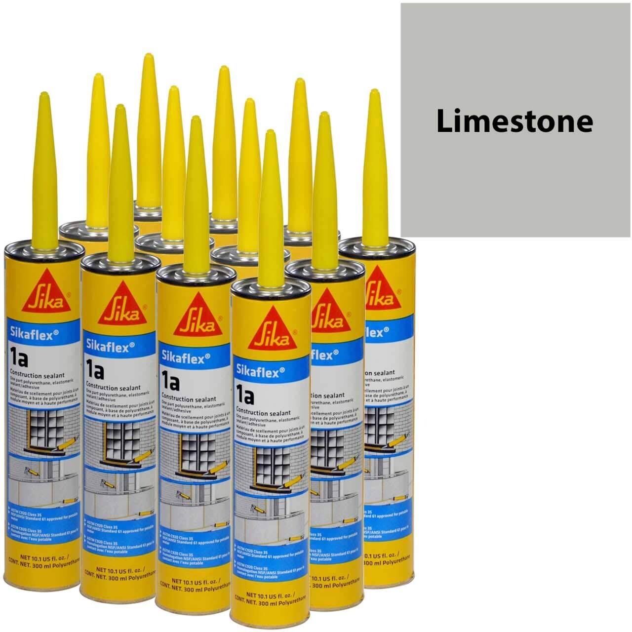 Sikaflex 1A Polyurethane Sealant, 10.1 fl oz, 12 Pack, LIMESTONE | eBay