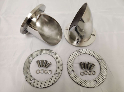 3.5" Lake Style Lakester Exhaust Header 3.5 Inch Turn-Outs Stainless ...