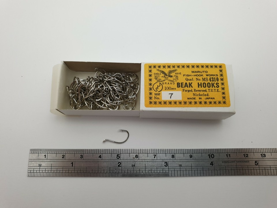 1pk Maruto TUTE MS4310 Nickel 100pcs Beak Fish Hooks Choose Size | eBay