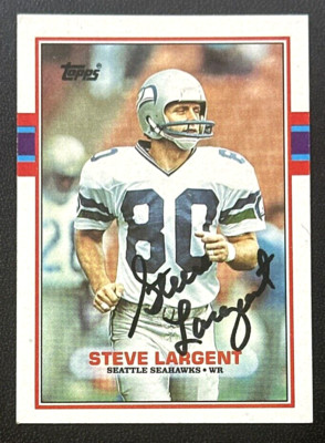 1989 TOPPS AUTO STEVE LARGENT SIGNED AUTOGRAPH | eBay