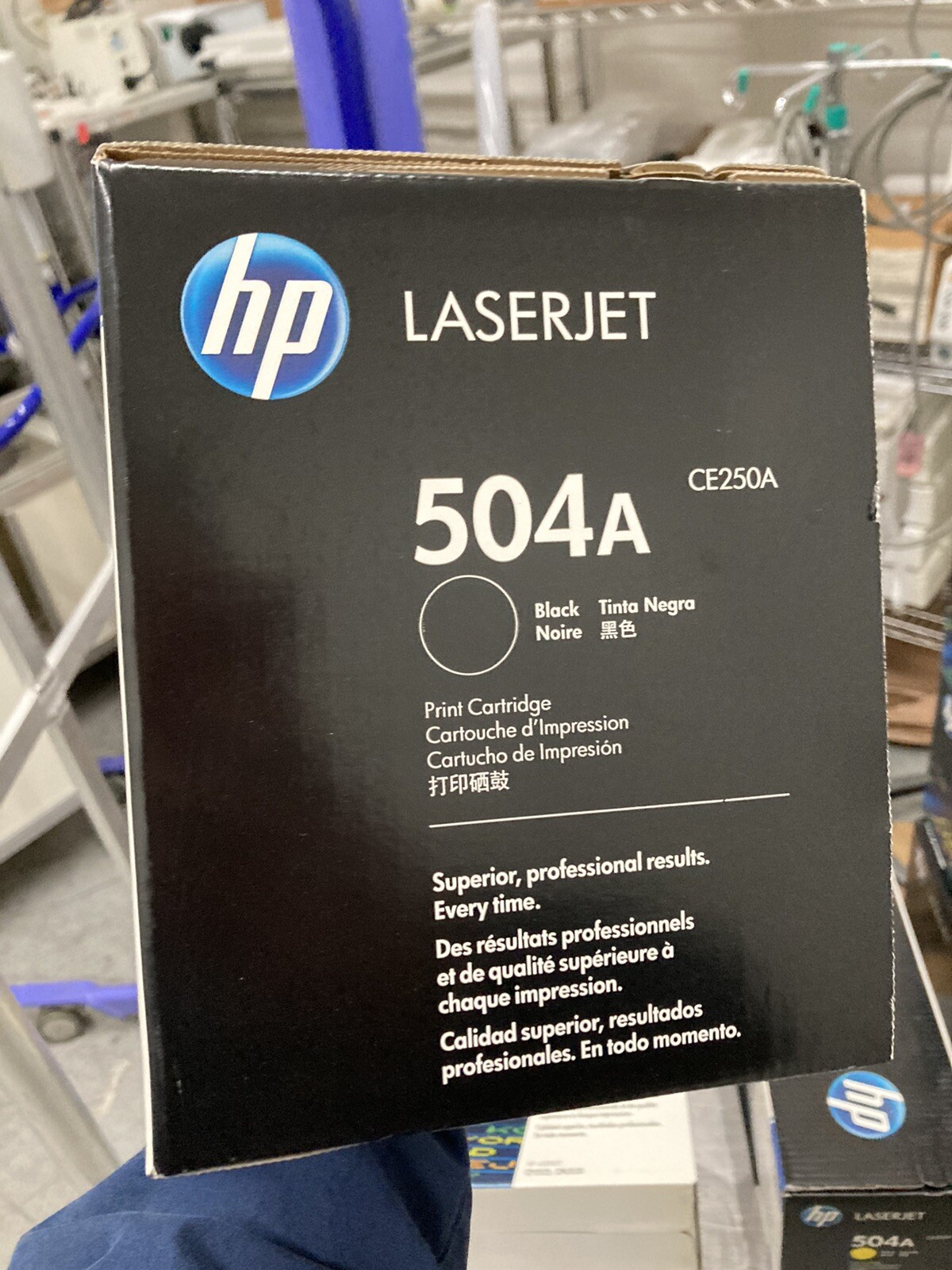 Genuine HP CE250A 504A Black Toner Cartridge | eBay