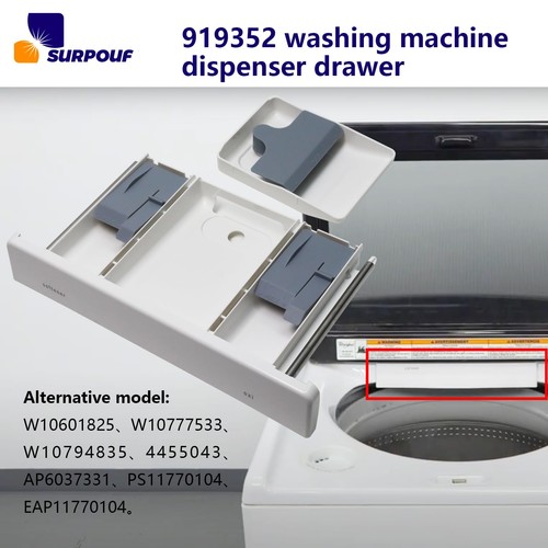 W10919352 Washing Machine Dispenser Drawer with Whirlpool Maytag ...