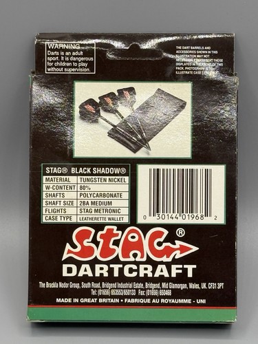Vintage Dart Set Stag Dartcraft Great Britain Steeltip Darts 23 Grams ...