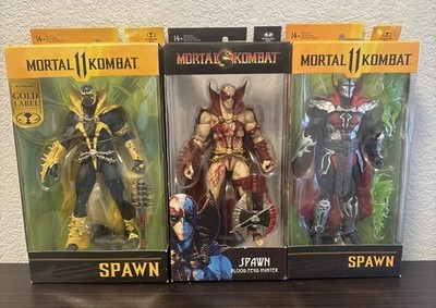 Spawn Mcfarlane LOT Mortal Kombat Figure Gold Label, Blood Feud Hunter ...