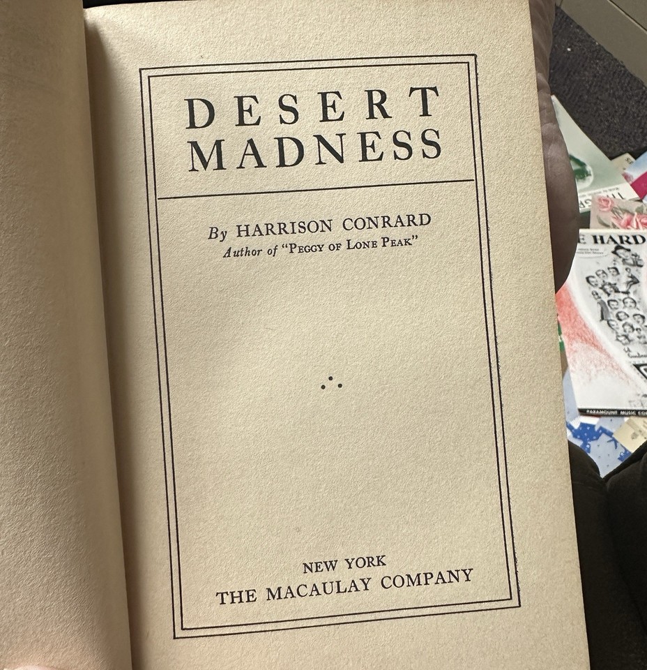 Desert Madness (Harrison Conrard - 1928 Macaulay Press | eBay