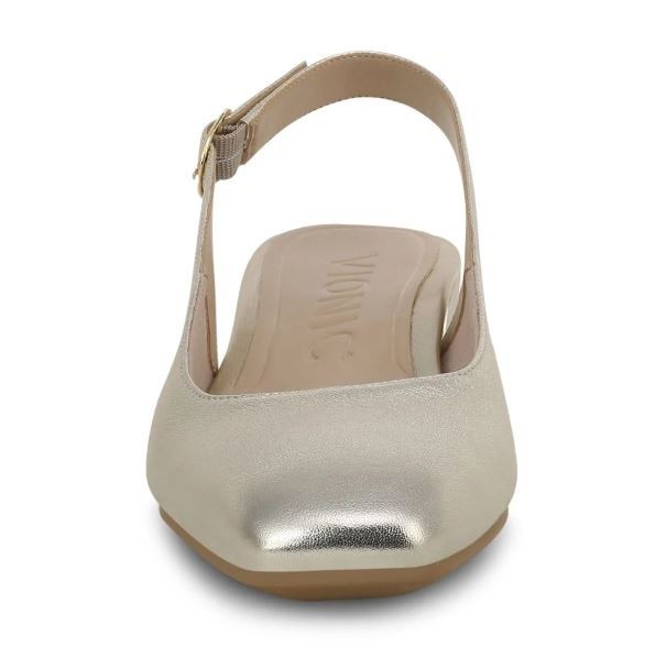 Vionic Reyes Slingback Block Heel Women Orthotic Comfort Leather Shoes ...
