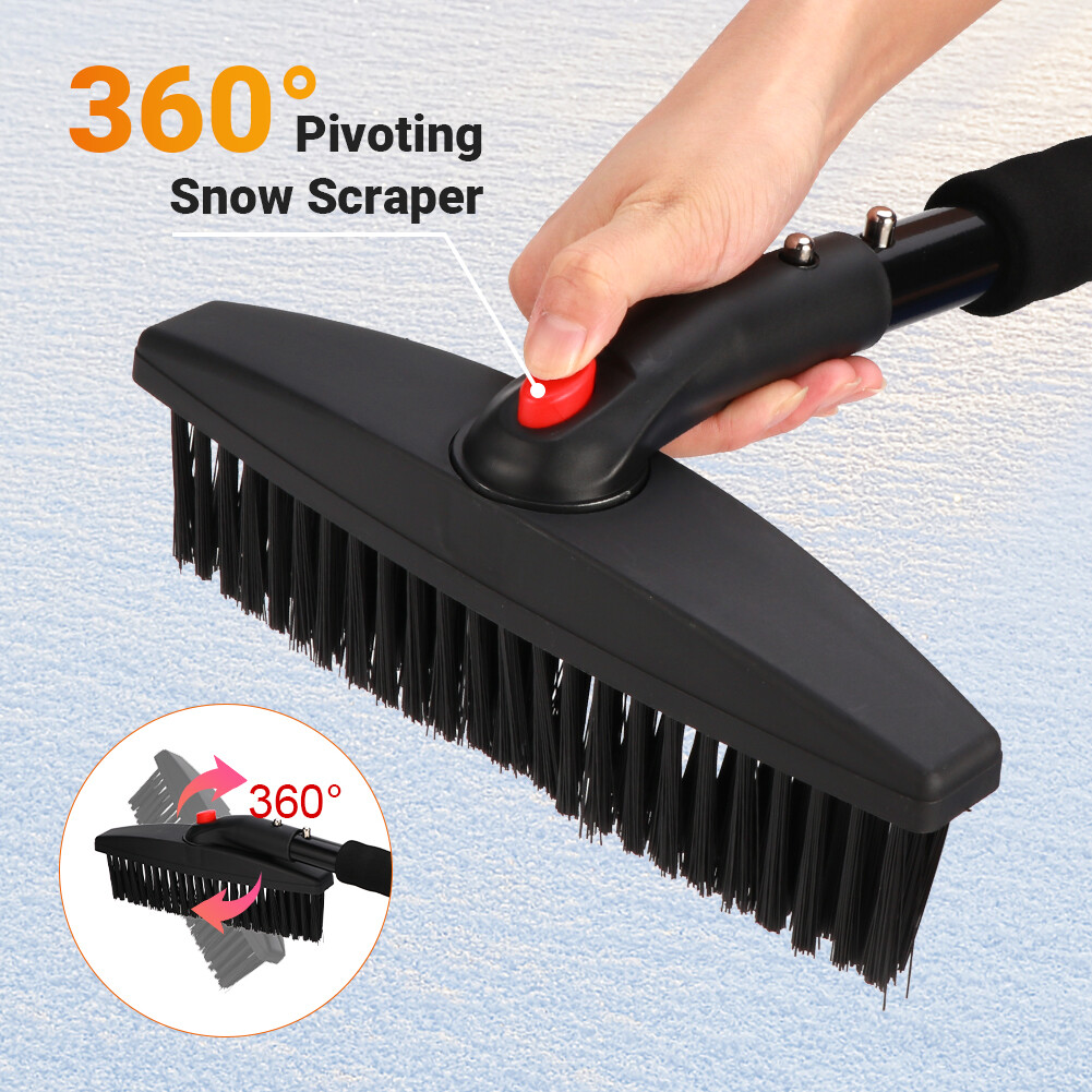 Extendable Handle Snow Shovel 360 Pivoting Car Windshield Cleaning Tool ...