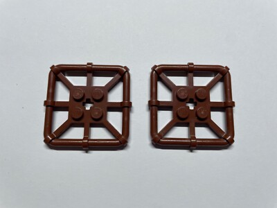 Lego 2 x reddish brown Plate Modified w/ Bar Frame Square 60266 70014 ...