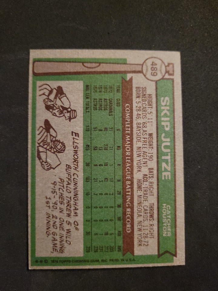 1976 Topps - #489 Skip Jutze | eBay
