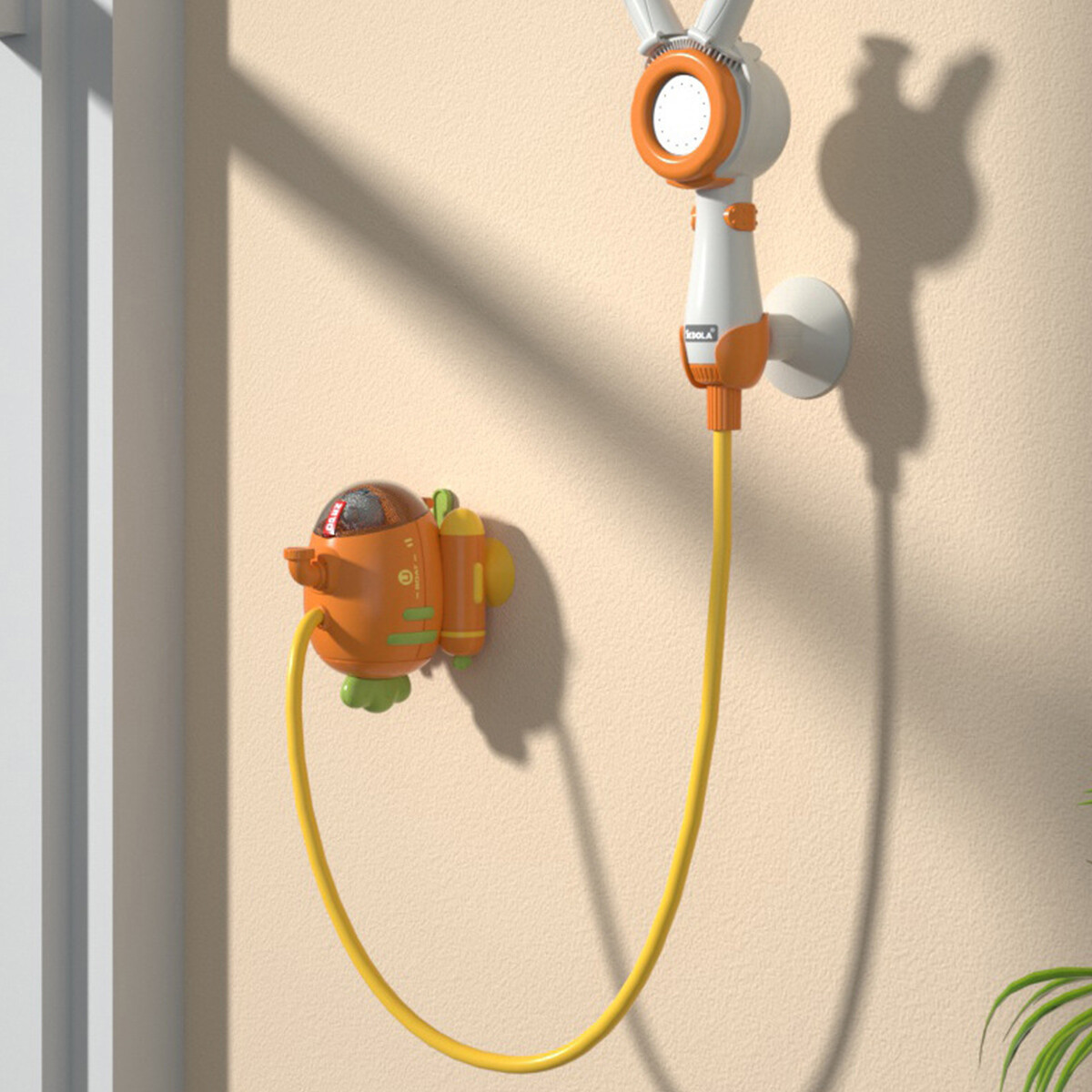 Electric Bath Toy w/ Shower Head Baby Shower Sprinkler Cartoon Radish ...