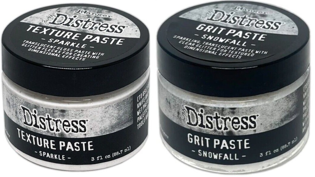 Tim Holtz Distress Paste- Holiday Texture Paste- Sparkle or Snowfall ...