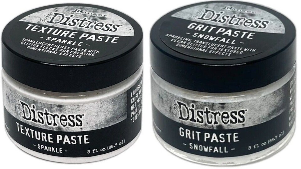 Tim Holtz Distress Paste- Holiday Texture Paste- Sparkle or Snowfall ...