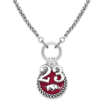 Arkansas Razorbacks Graduation Year 2023 Silver Chain Necklace Jewelry ...