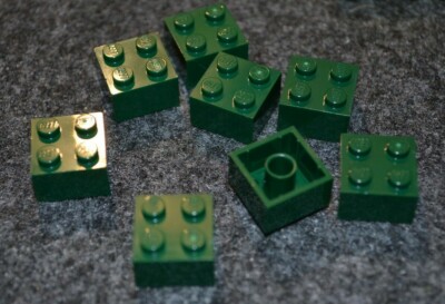 (8) 2x2 Earth Green [Dark Green] Standard Bricks ~ Lego ~ NEW | eBay