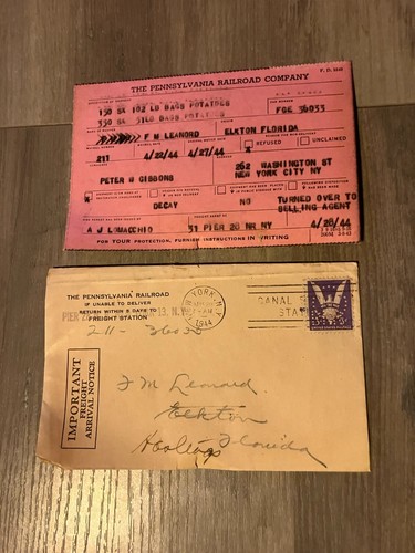 1944 Pennsylvania Railroad Company Shipment Postcard WWII Era | eBay