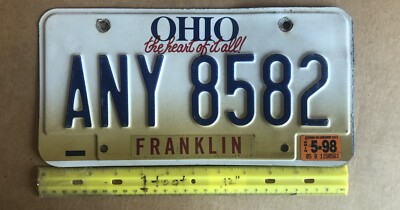 *License Plate, Ohio, Franklin County, Passenger, ANY 8582 | eBay
