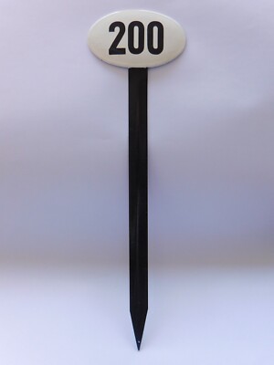 Vintage Sweden Enamel Porcelain Garden / Yard House Number 200 Sign on ...