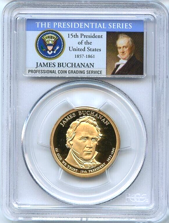 2010 S $1 James Buchanan Dollar PCGS PR69 DCAM Presidential Dollar Coin ...