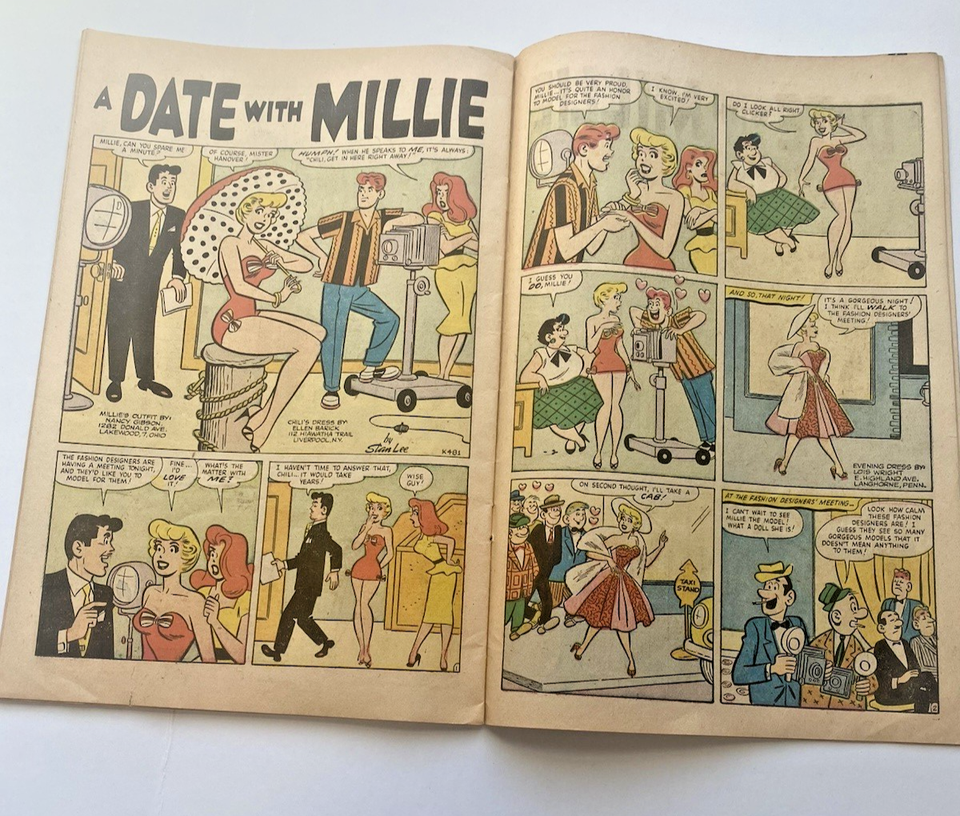 #1 and #2 series run 1956 A Date With Millie STAN LEE DeCarlo GOOD GIRL ...