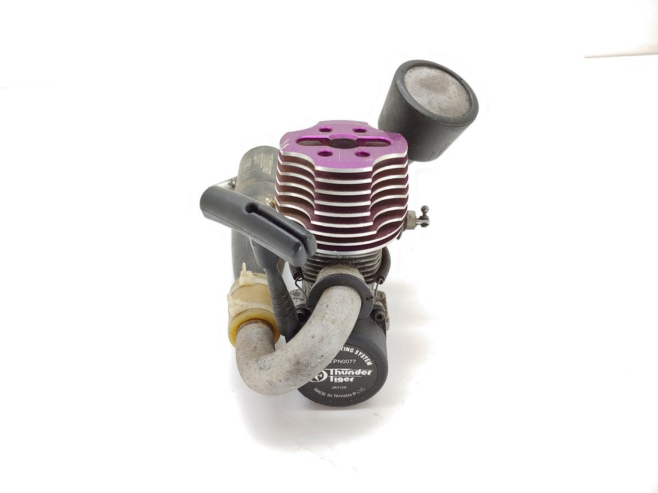 Thunder Tiger Pro 21R Complete Nitro Engine w/ Pull-Start & Pipe Used ...