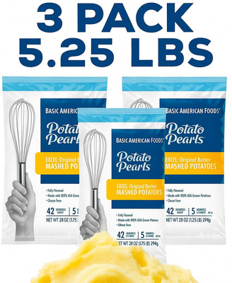 Instant Mashed Potatoes Potato Pearls Basic American Foods EXCEL ...