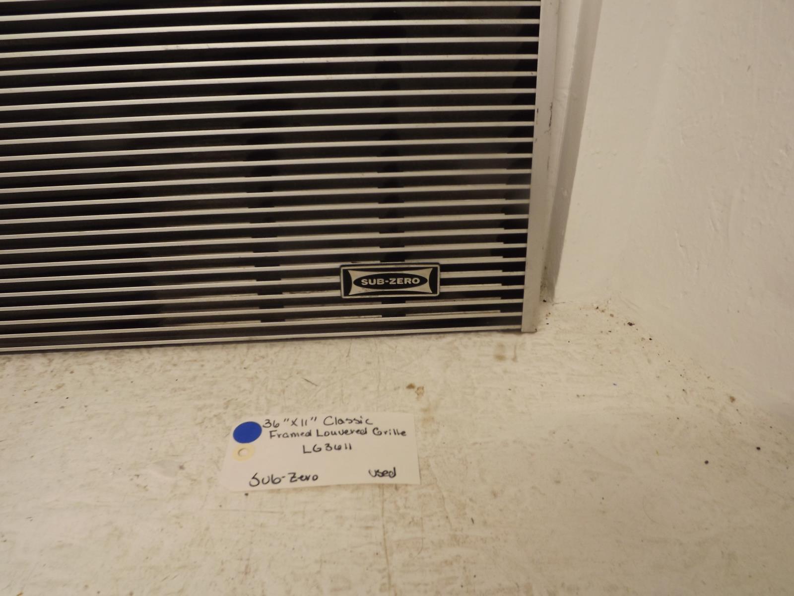 Sub-Zero Refrigerator LG3611 36"x11" Classic Louvered Framed Grille ...