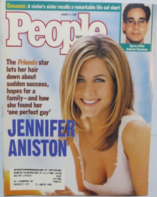 People Magazine August 11, 1997: Friends Star Jennifer Aniston, Andrew Cunanan | eBay