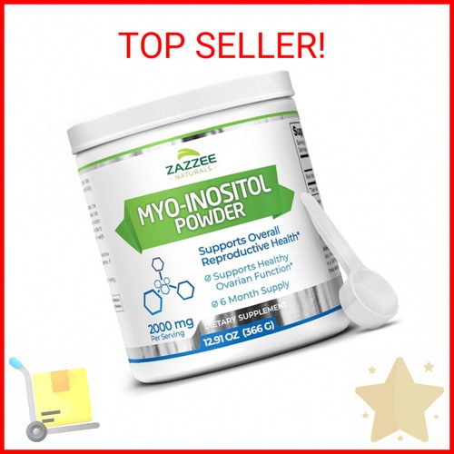 Zazzee Myo-Inositol Powder, 6 Month Supply, 183 Servings, 2000 mg per ...