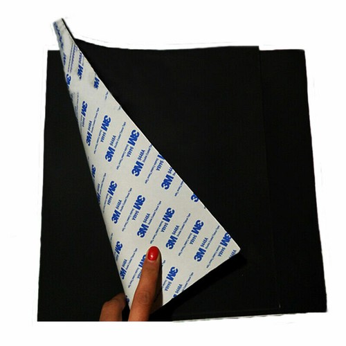 1x Black Silicone Rubber Sheet Self Adhesive High Temp Mat 300x300x0.5 ...