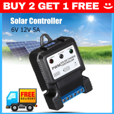 SMALL MINI 6V 12V 3A Auto Solar Panel Charge Controller Battery Charger ...
