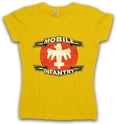 MOBILE INFANTRY LOGO DAMEN T-SHIRT Starship Army Squad Troopers Symbol ...