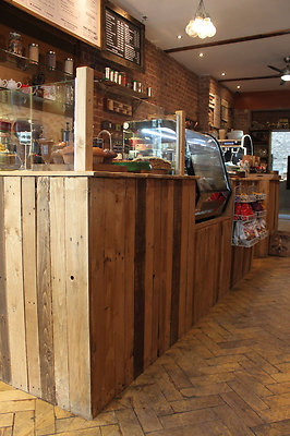 Bespoke Counter Bar Reclaimed Rustic Industrial Office Cafe Restaurant ...